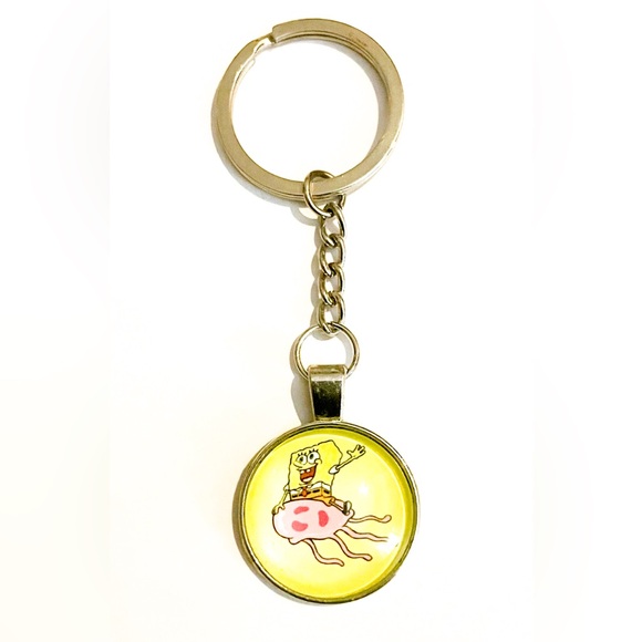 Nickelodeon | Accessories | Spongebob Keychain Classy Round Metal ...
